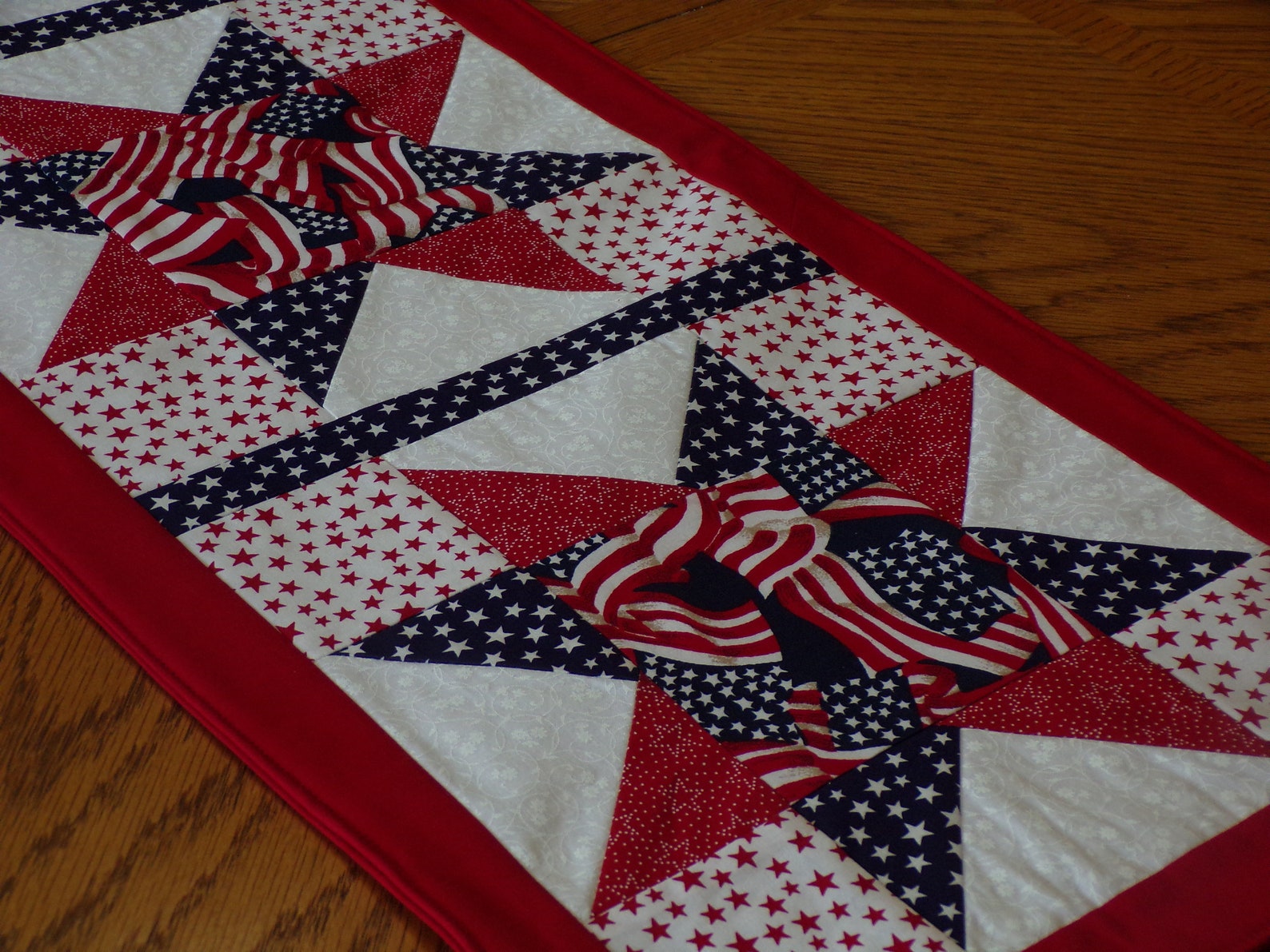 Patriotic Table Runner North Star Table Runner 54 - Etsy