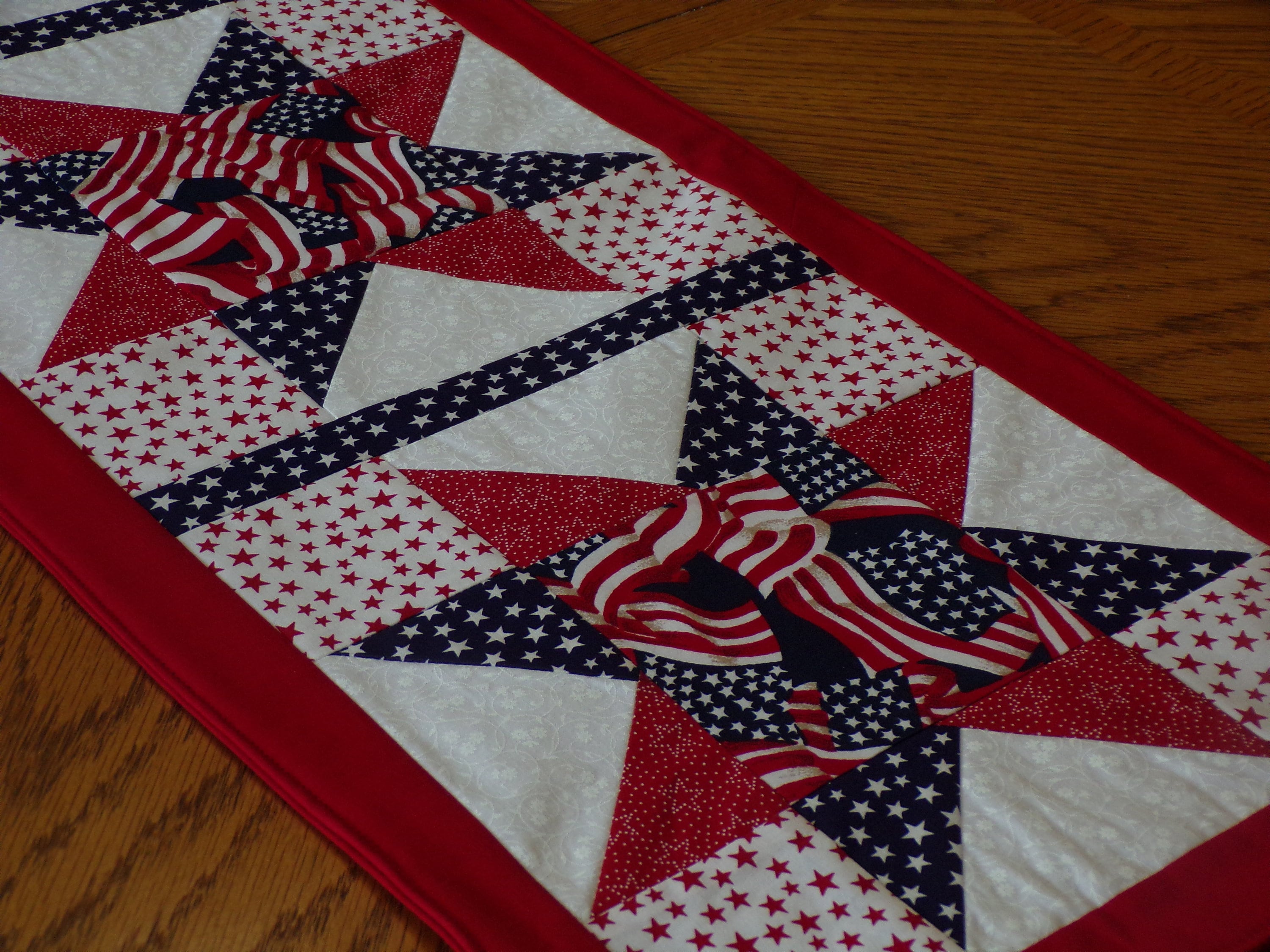 Patriotic Table Runner, North Star Table Runner - 54 long