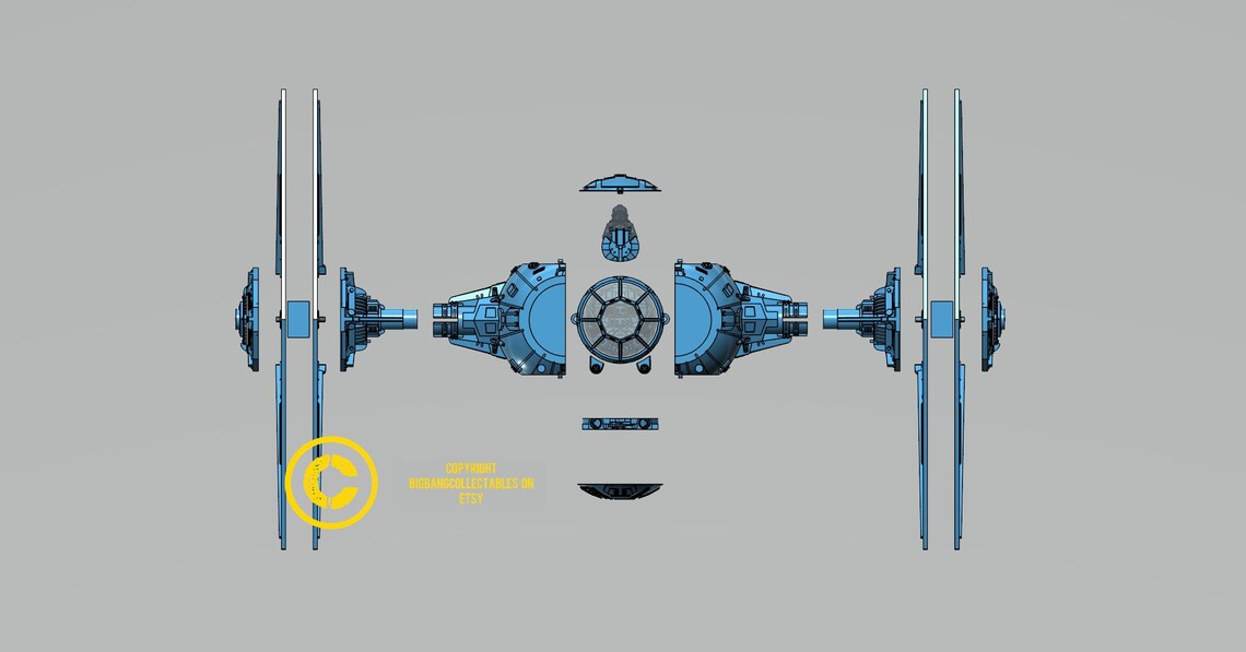 TIE Fighter Stl Files for 3d Printing - Etsy