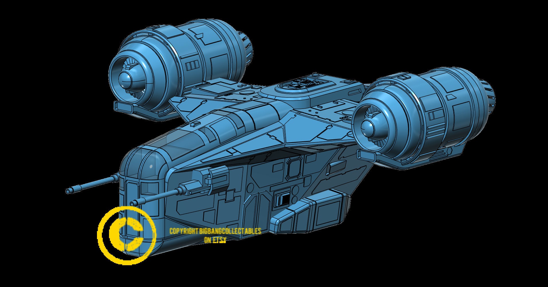 Razor Crest Class Gunship Stl Files for 3d Printing - Etsy Ireland