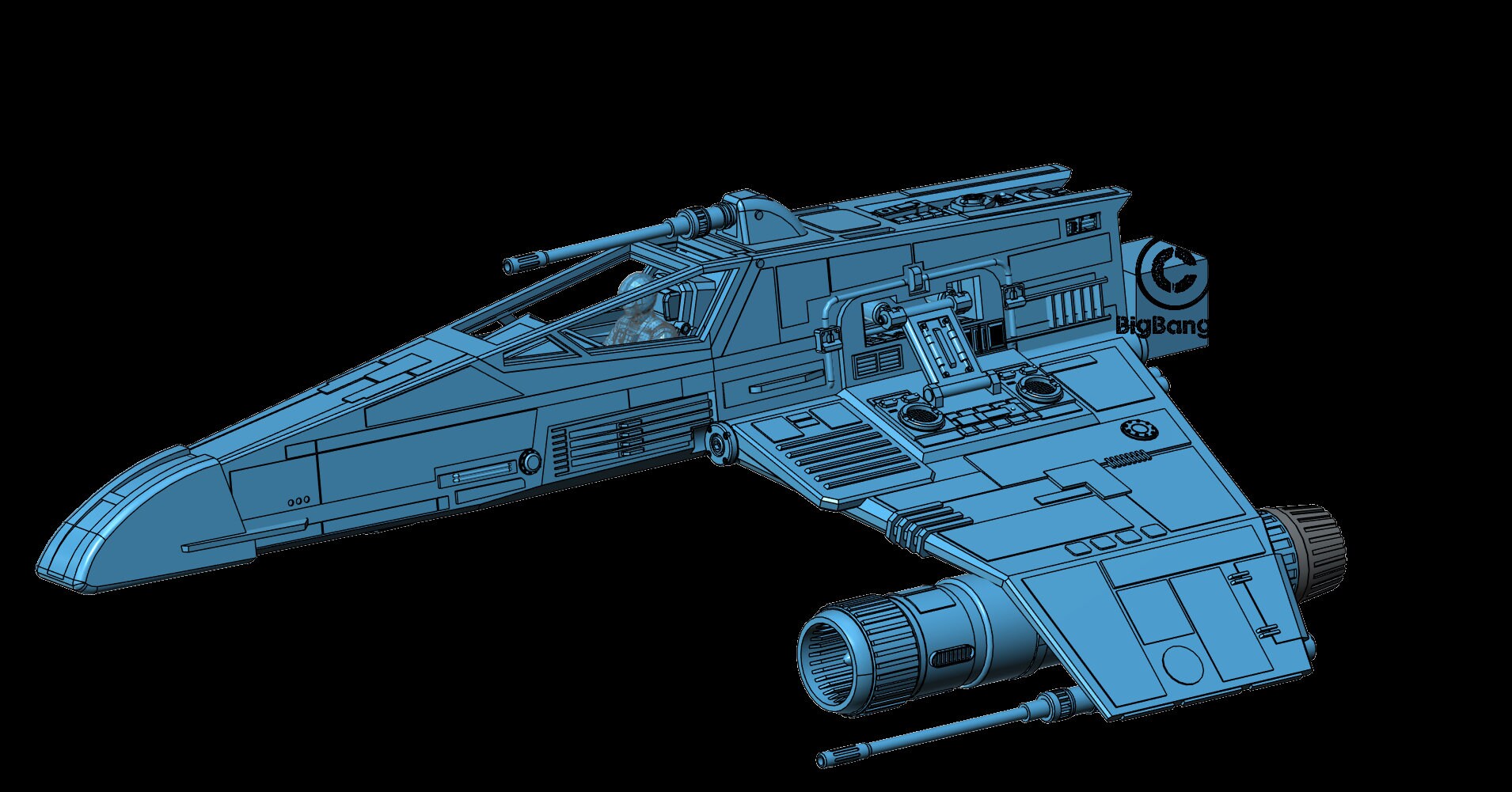 E Wing Fighter .stl Files for 3d Printing - Etsy UK