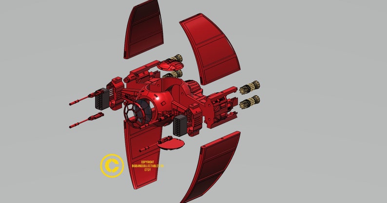 Royal Guard TIE Fighter (stl. Files for 3d Printing) - Etsy