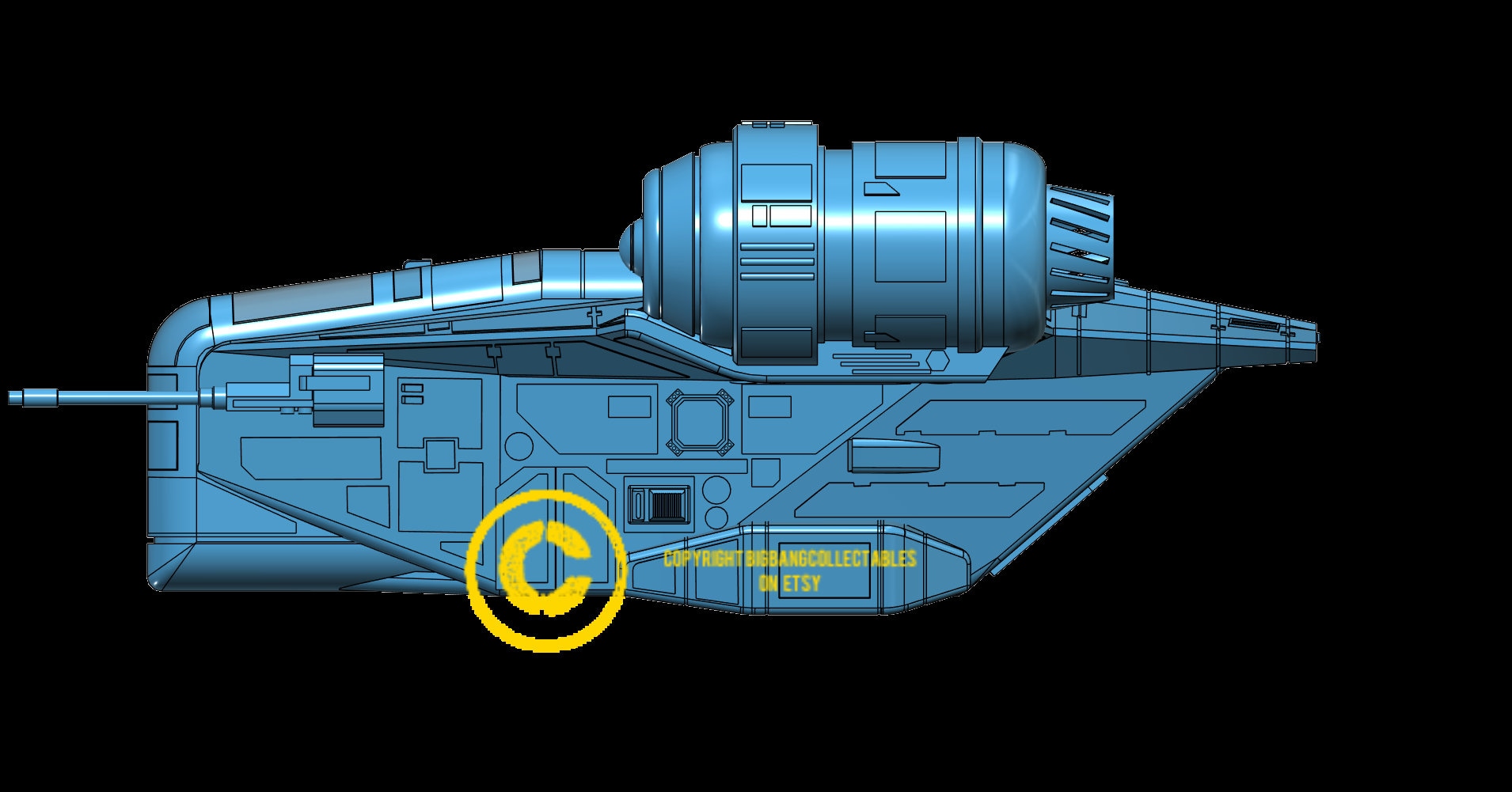 Razor Crest Class Gunship stl files for 3d printing | Etsy