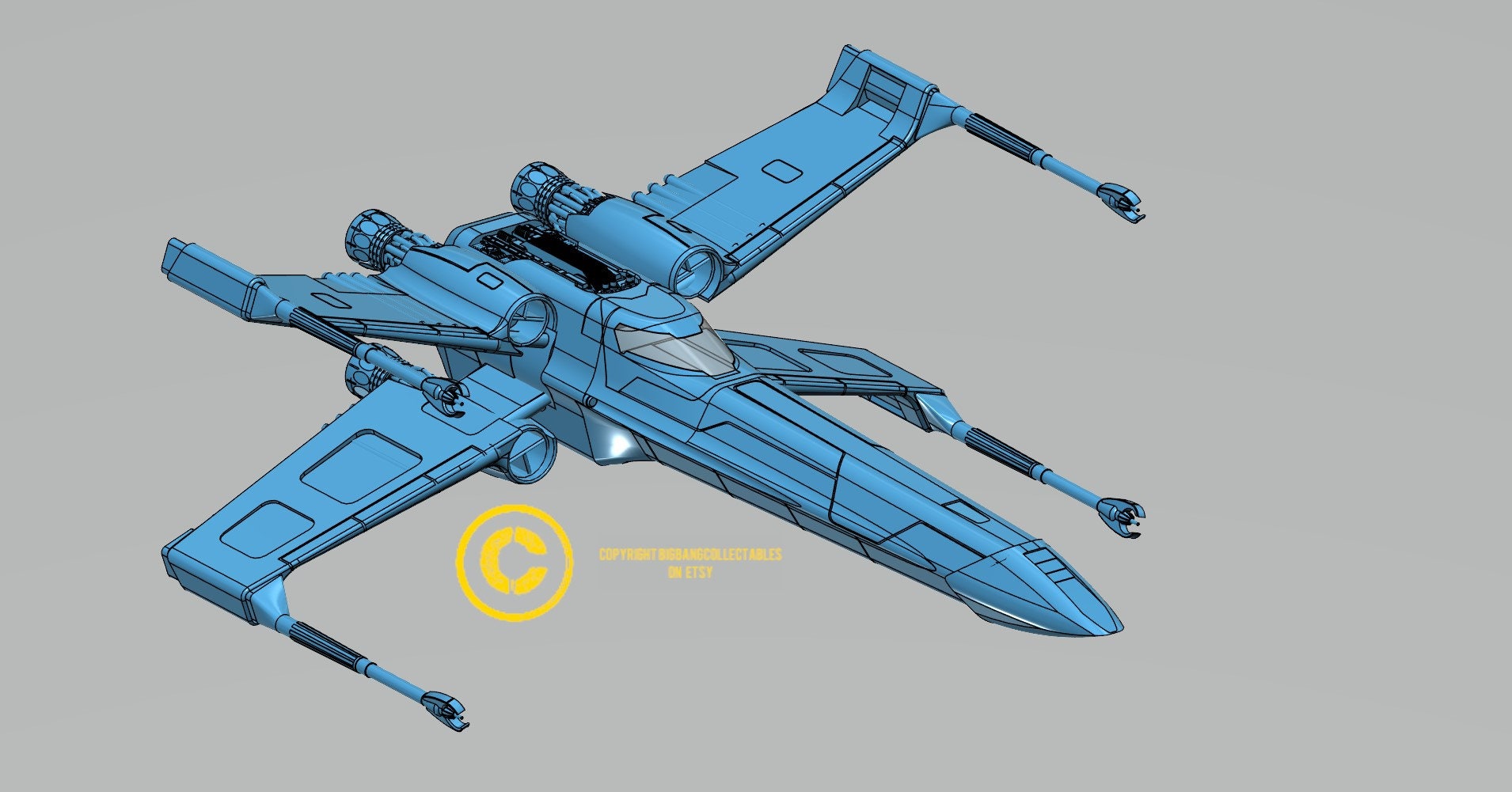 X Wing Aero Concept (stl. Files for 3D Printing) - Etsy