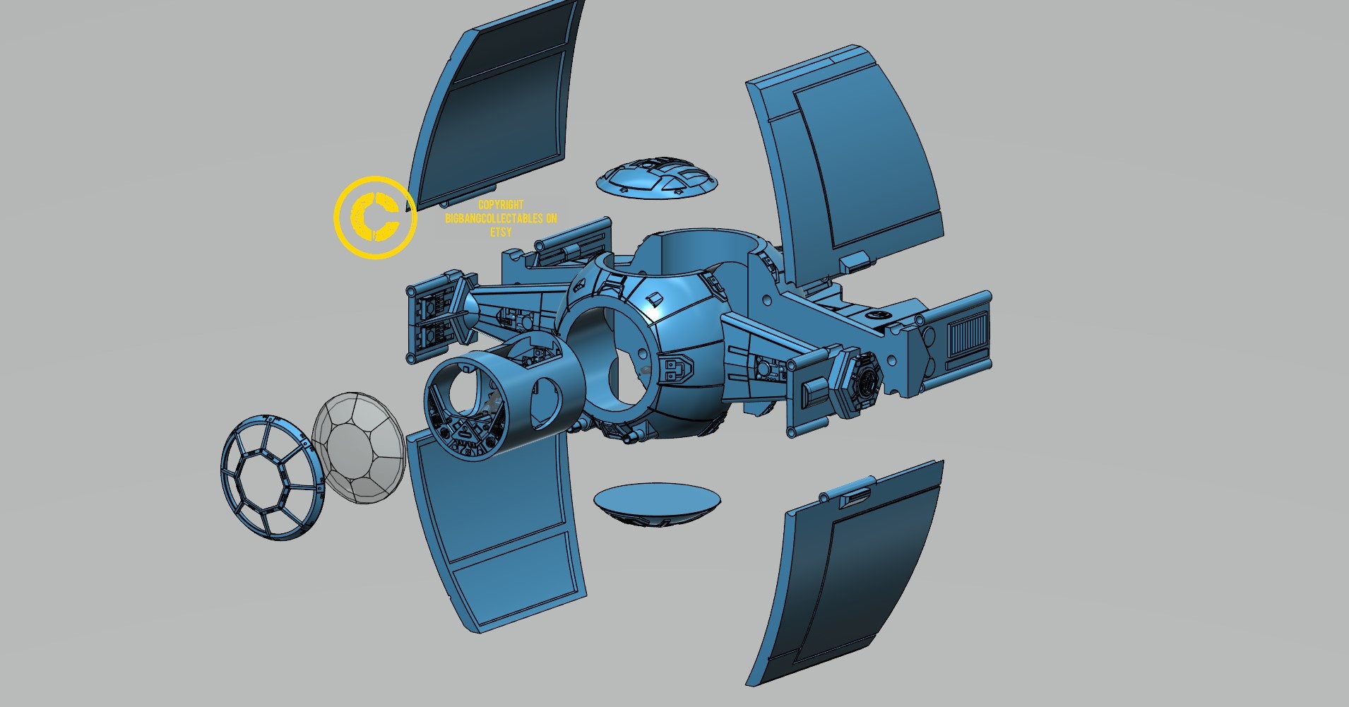 TIE Advanced stl. Files for 3d Printing - Etsy UK