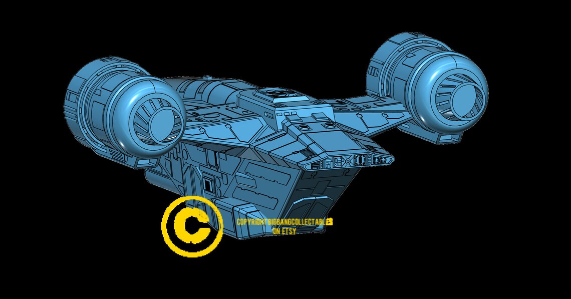 Razor Crest Class Gunship Stl Files for 3d Printing - Etsy UK