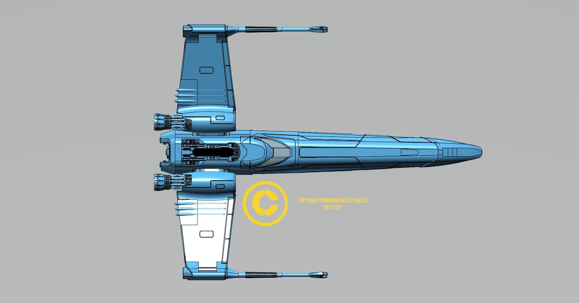 X Wing Aero Concept stl. Files for 3D Printing - Etsy Canada
