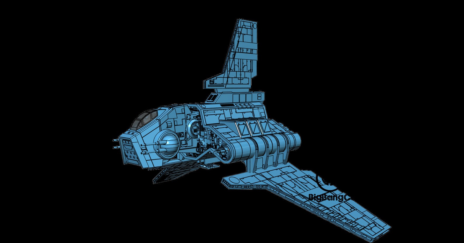 Nu/rho Class Attack Shuttle (.stl Files for 3d Printing) - Etsy