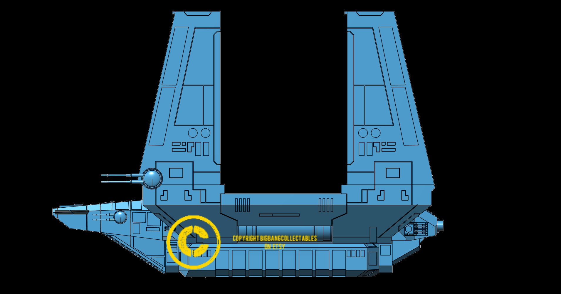 Zeta Class Cargo Shuttle. STL Files for 3d Printing | Etsy