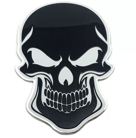 Paper & Party Supplies 2pcs Skull Evil Head Car Auto Trunk Body Decal ...