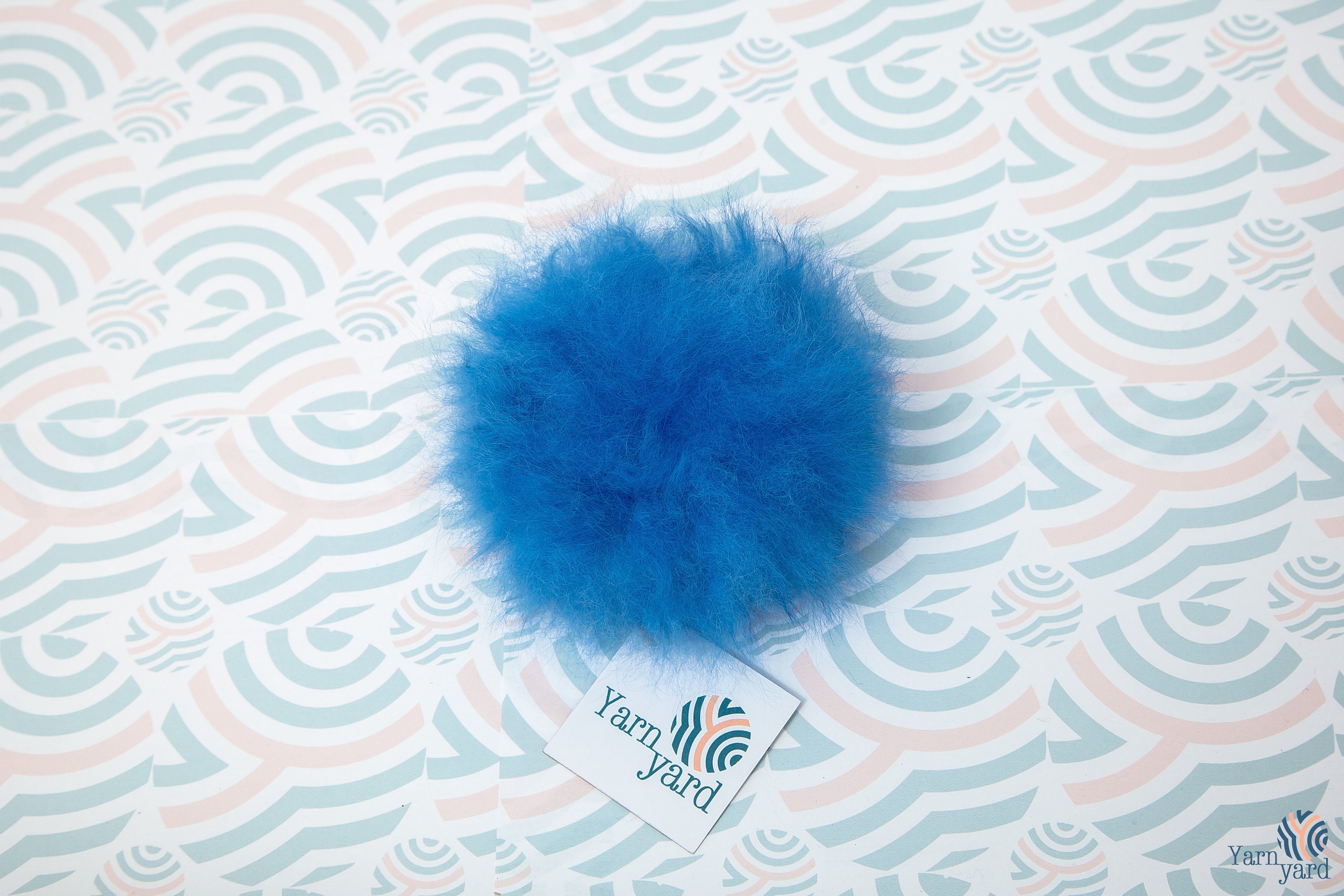 Pelo pompón alpaca azul Pom Pom en piel azul esponjoso bola | Etsy