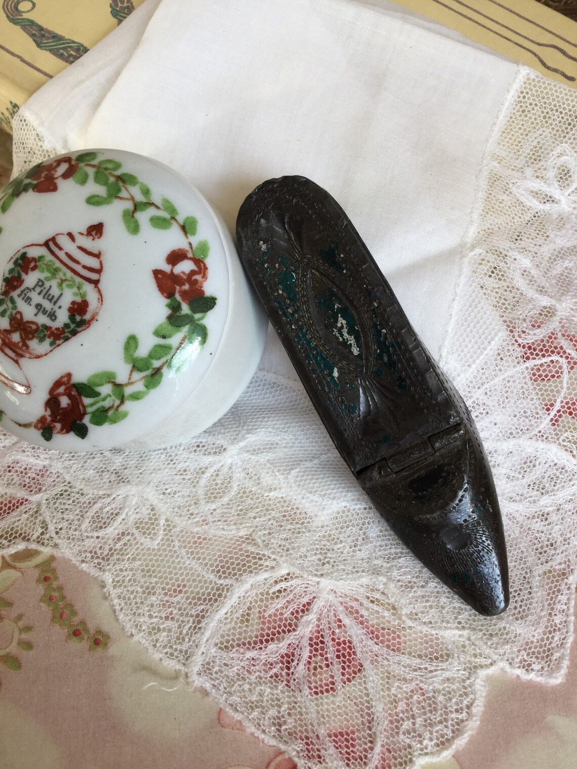 An Antique Pewter Shoe Snuff Box / Collectible Miniature Shoe | Etsy