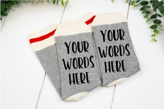 Custom Saying Socks. Talking Socks. Men. Women. Kids. FREE - Etsy Canada