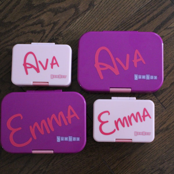 Box Lunchbox Name Decals - Etsy