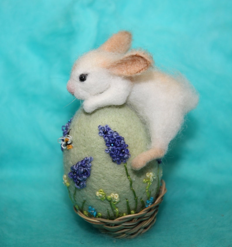 Needle Felted/ Miniature/ Bunny/ Easter Egg/ Rabbit/ Hare/ - Etsy