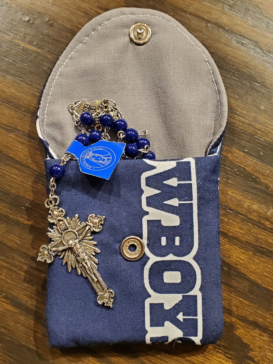 Rosary / Coin Fabric Purse With Metal Snap Closure - Cowboys With a ...