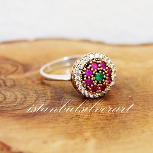 Handmade Ring Women, Turkish Handmade Silver Ladies Ring, Ottoman Ring ...