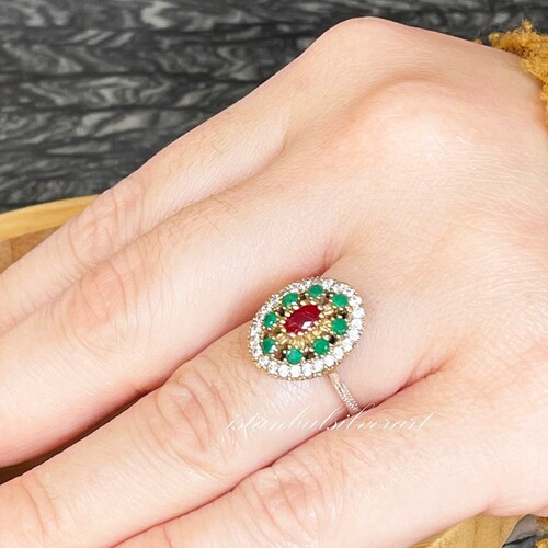 Handmade Ring Women Turkish Handmade Silver Ladies Ring - Etsy