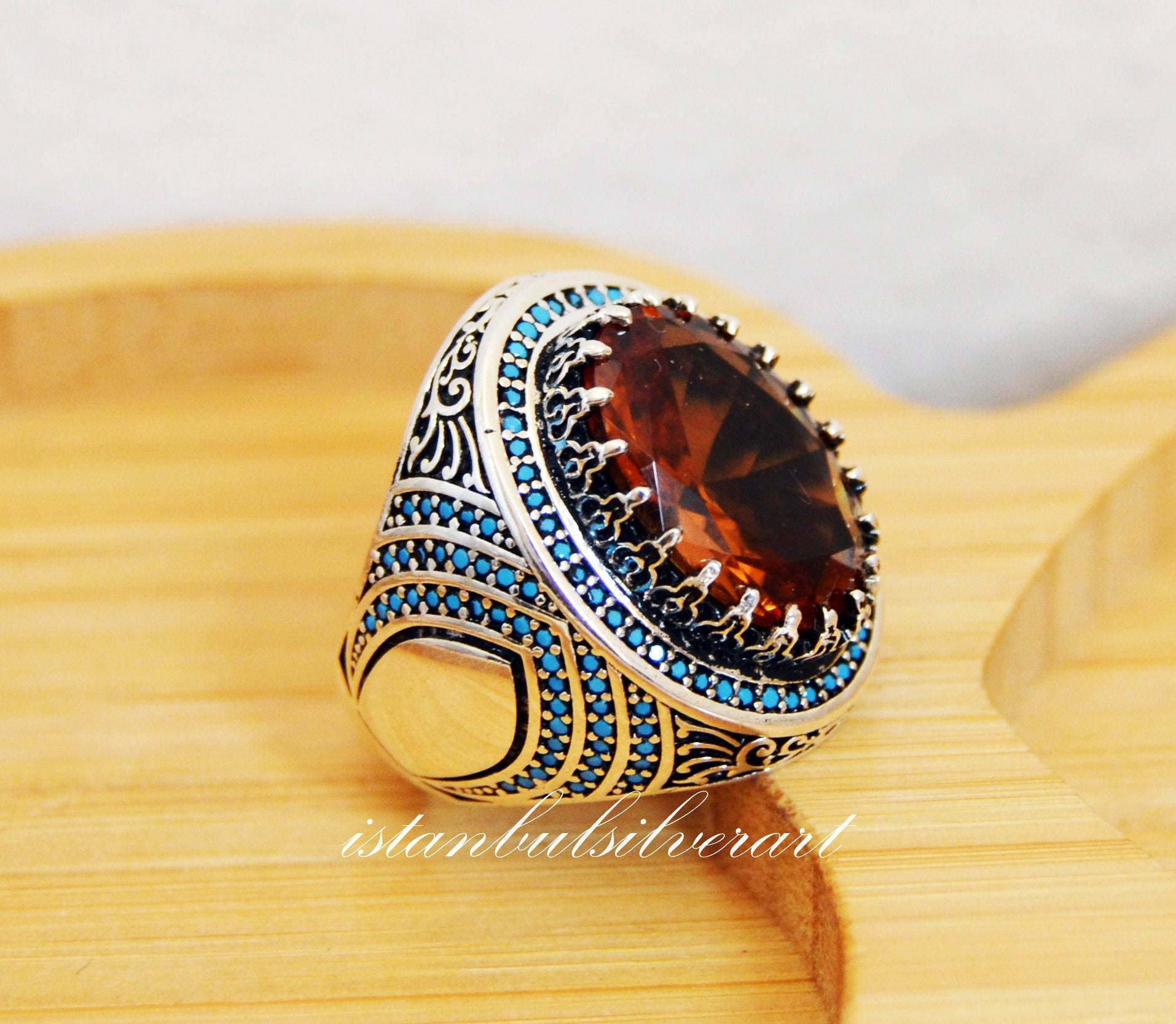 Mens Handmade Ring Turkish Handmade Silver Ottoman Men Ring - Etsy