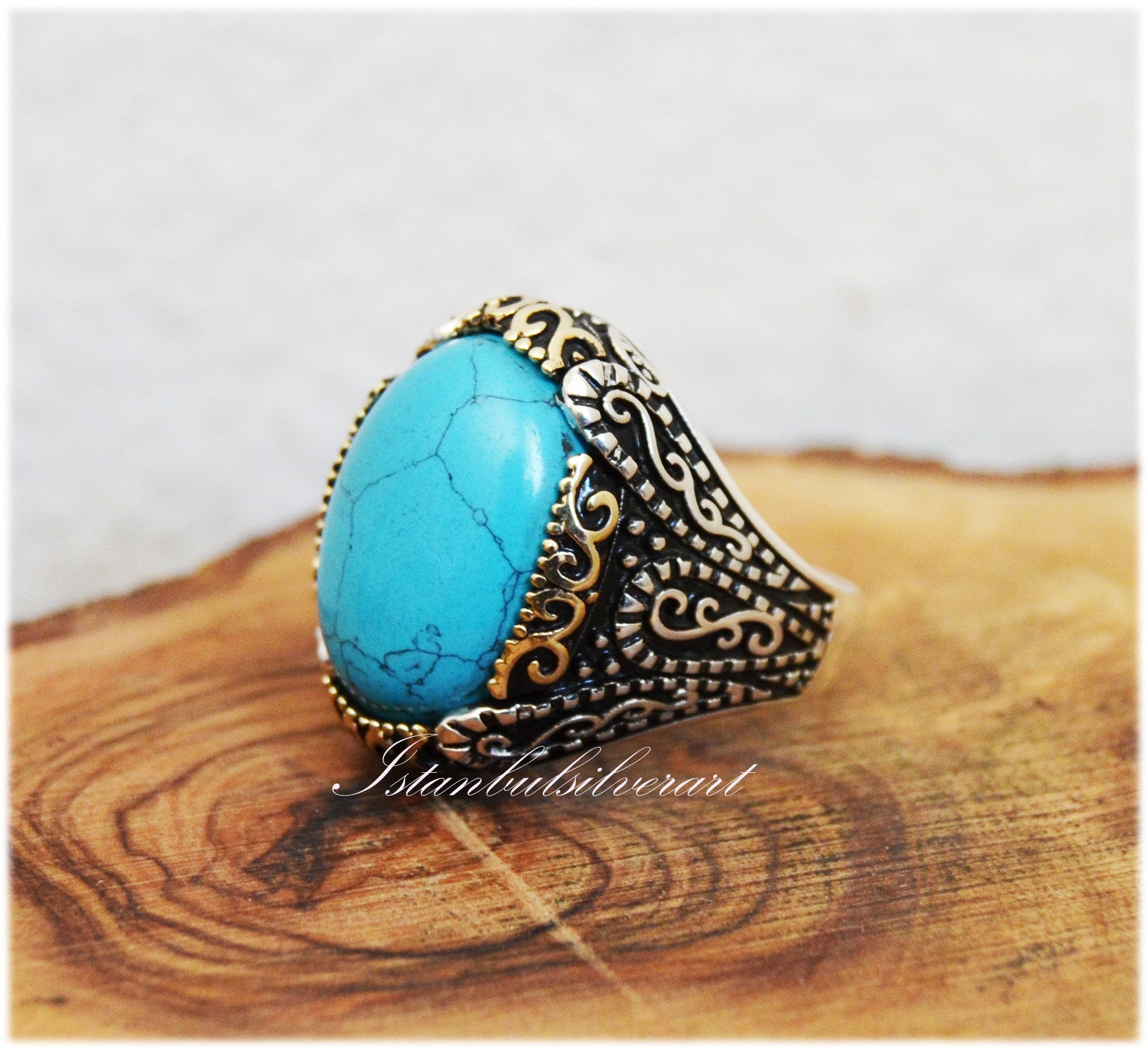 Mens Handmade Ring Turkish Handmade Silver Men Ring Ottoman | Etsy