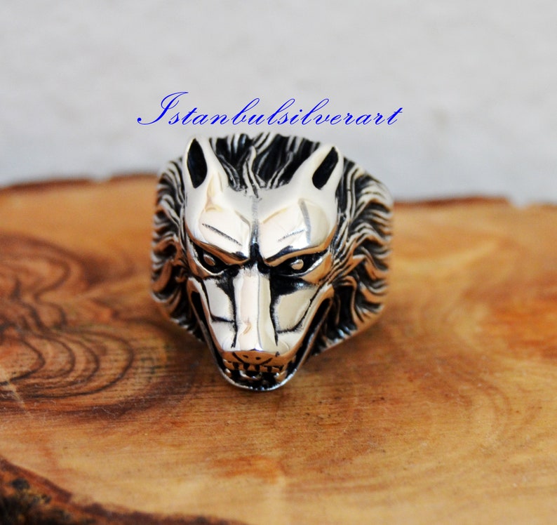 Wolf Ring Handmade Sterling Silver Ring Animal Wrap Ring | Etsy
