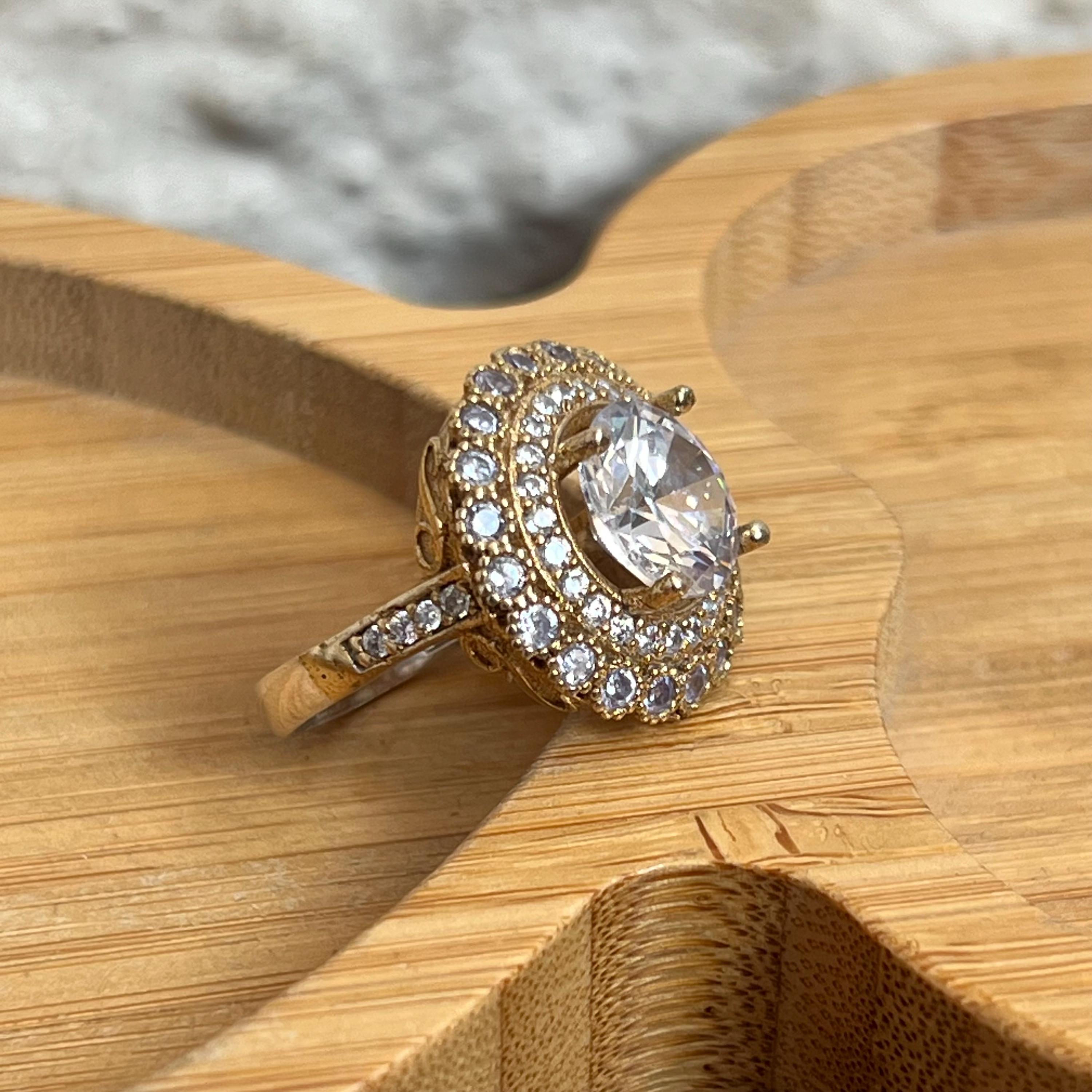 Handmade Ottoman Ring: Glittering Stone, 925 Sterling Silver & Bronze ...