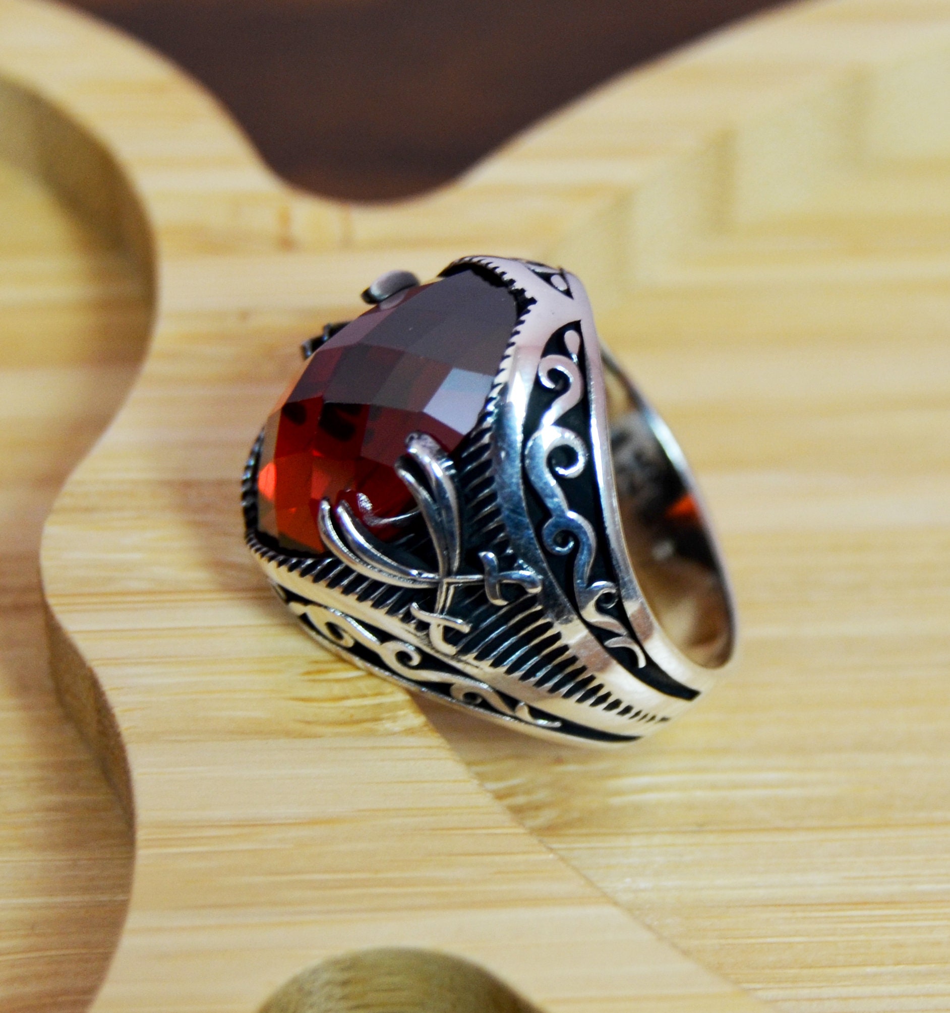 Mens Handmade Ring Turkish Handmade Silver Men Ring Ottoman | Etsy