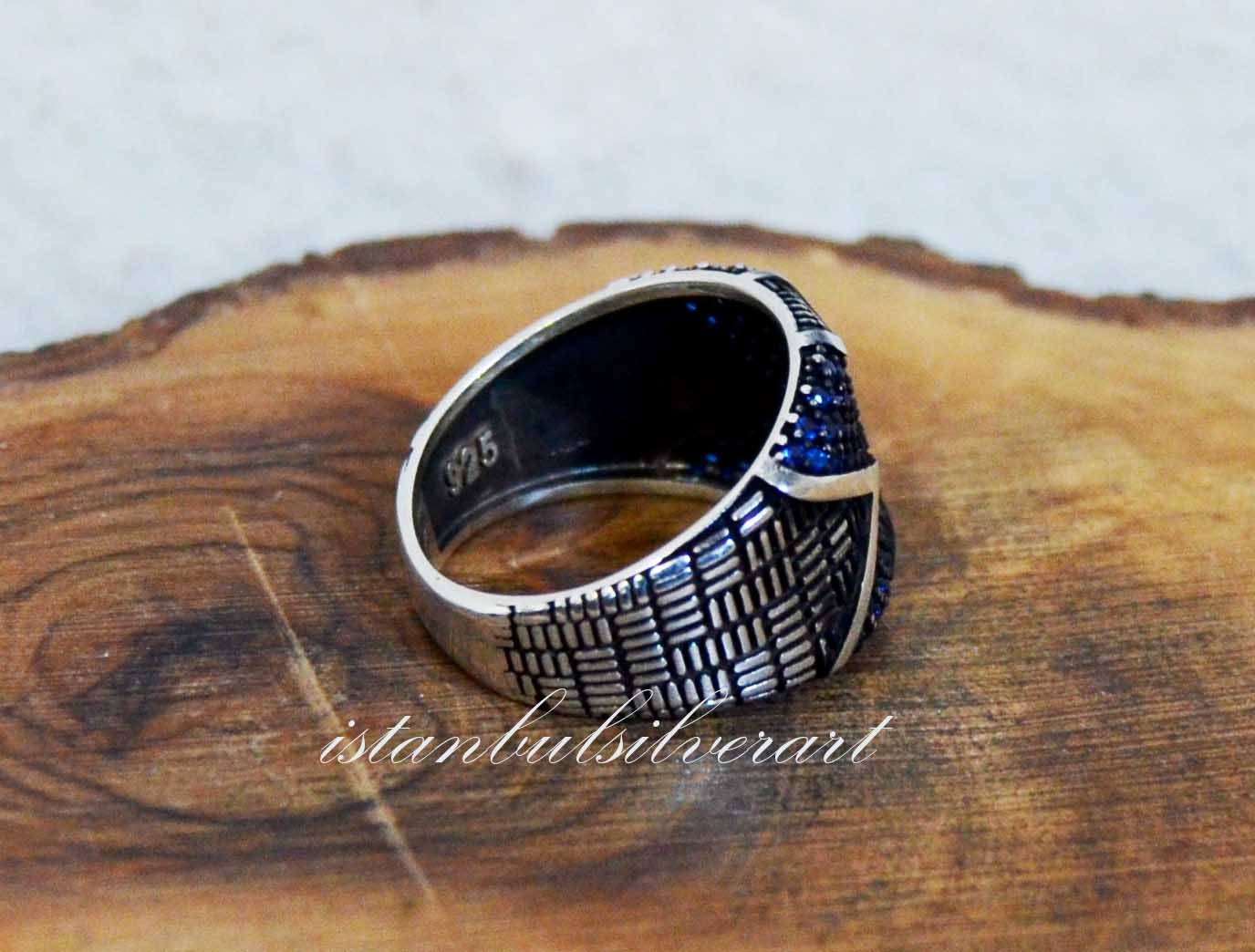 Anillo hecho a mano para hombres Anillo turco de plata hecho - Etsy España