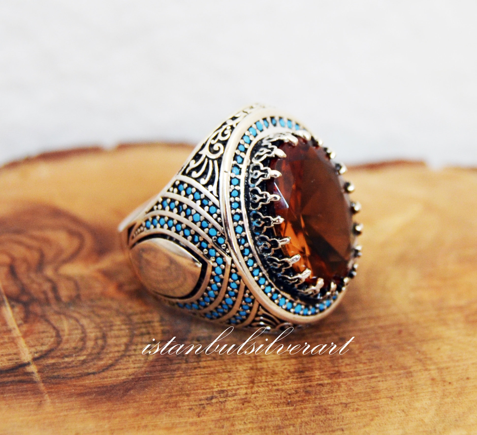 Mens Handmade Ring Turkish Handmade Silver Ottoman Men Ring | Etsy