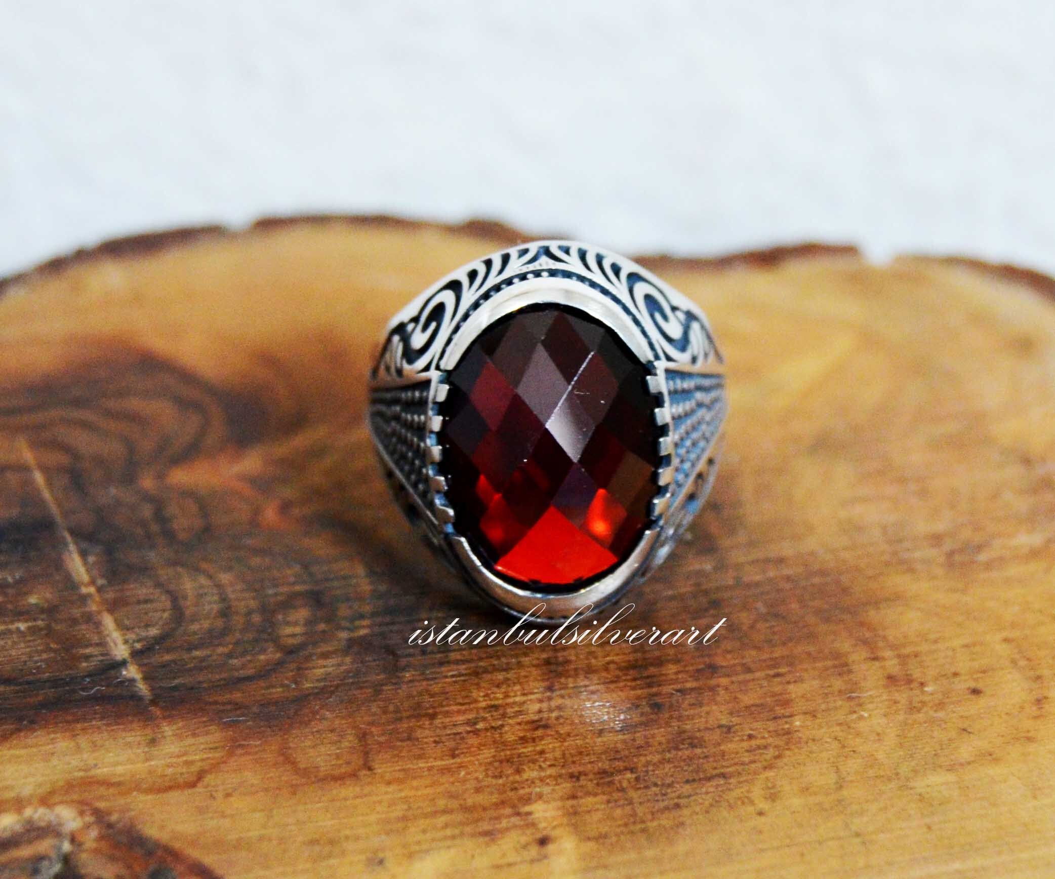 Mens Handmade Ring Turkish Handmade Silver Men Ring Ottoman | Etsy