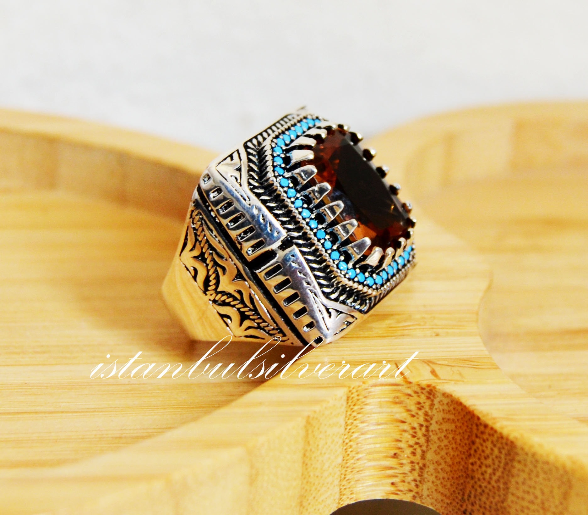 Mens Handmade Ring Turkish Handmade Silver Ottoman Men Ring | Etsy