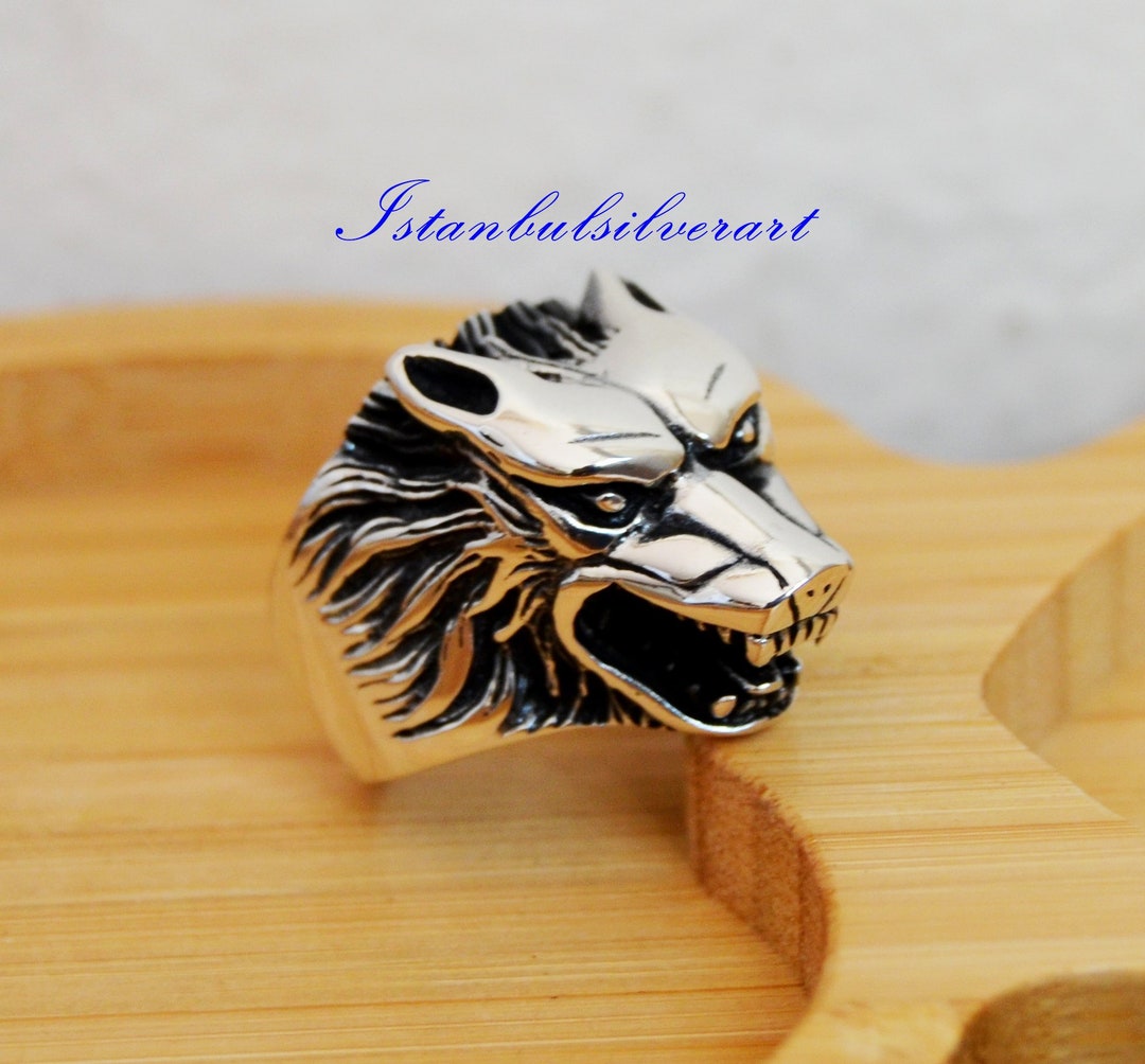 Wolf Ring, Handmade Sterling Silver Ring, Animal Wrap Ring, Jewelry ...