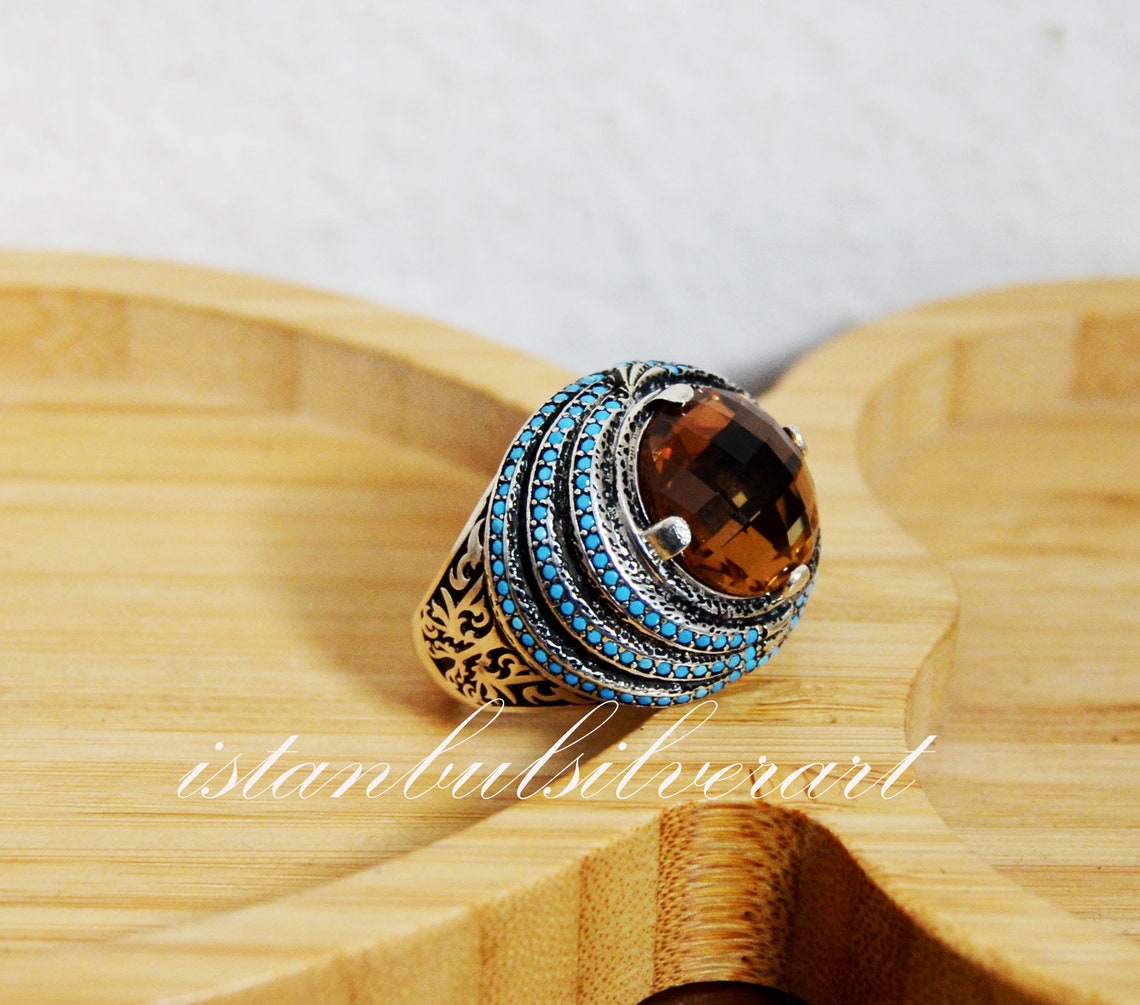 Mens Handmade Ring Turkish Handmade Silver Ottoman Men Ring - Etsy