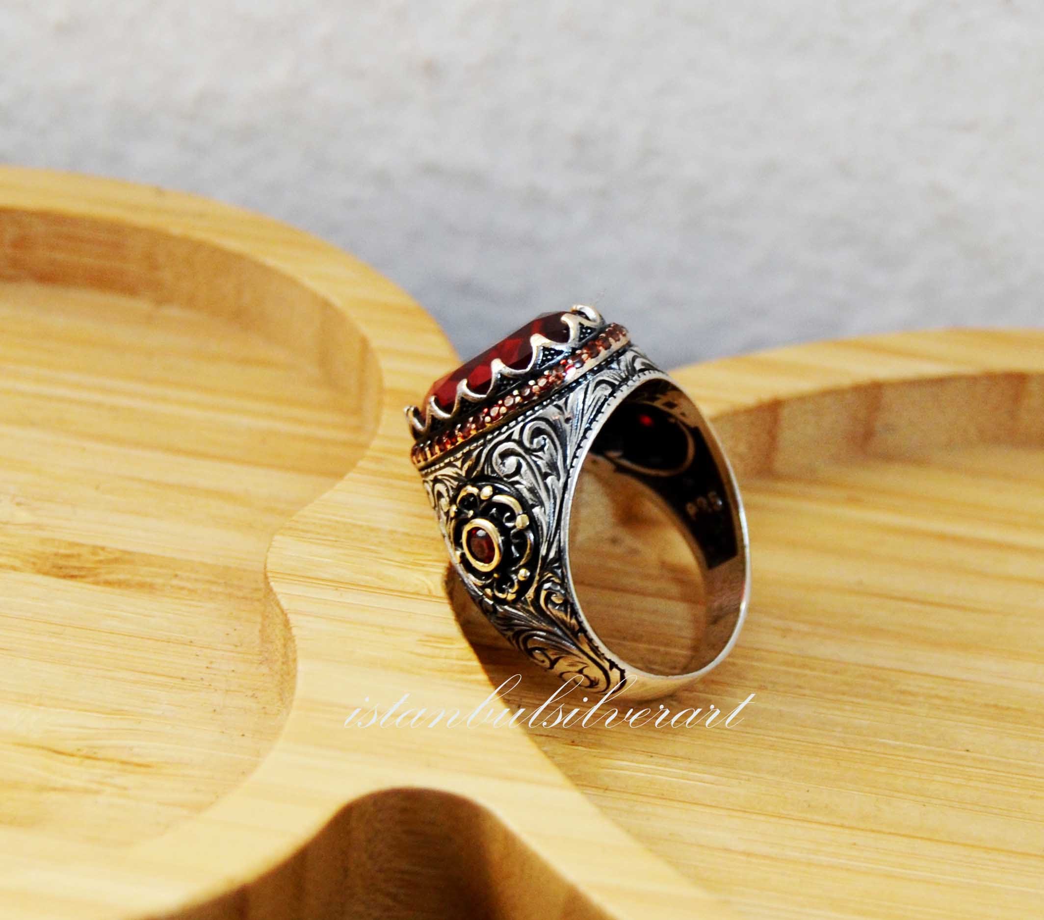 Mens Handmade Ring Turkish Handmade Silver Men Ring Ottoman | Etsy