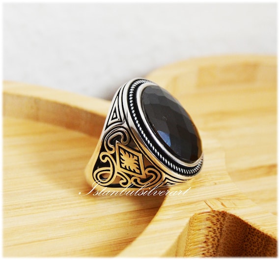 Anillo hecho a mano para hombres Anillo de plata turco hecho - Etsy España