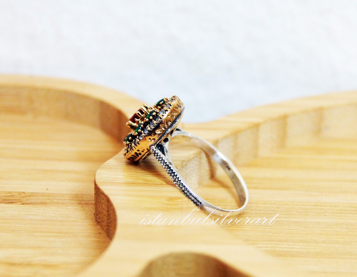 Handmade Ring Women Turkish Handmade Silver Ladies Ring - Etsy