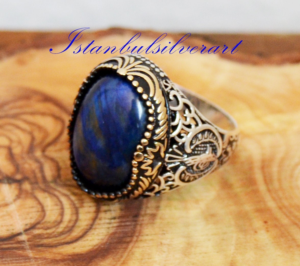 Anillo hecho a mano para hombres Anillo de plata turco hecho - Etsy España