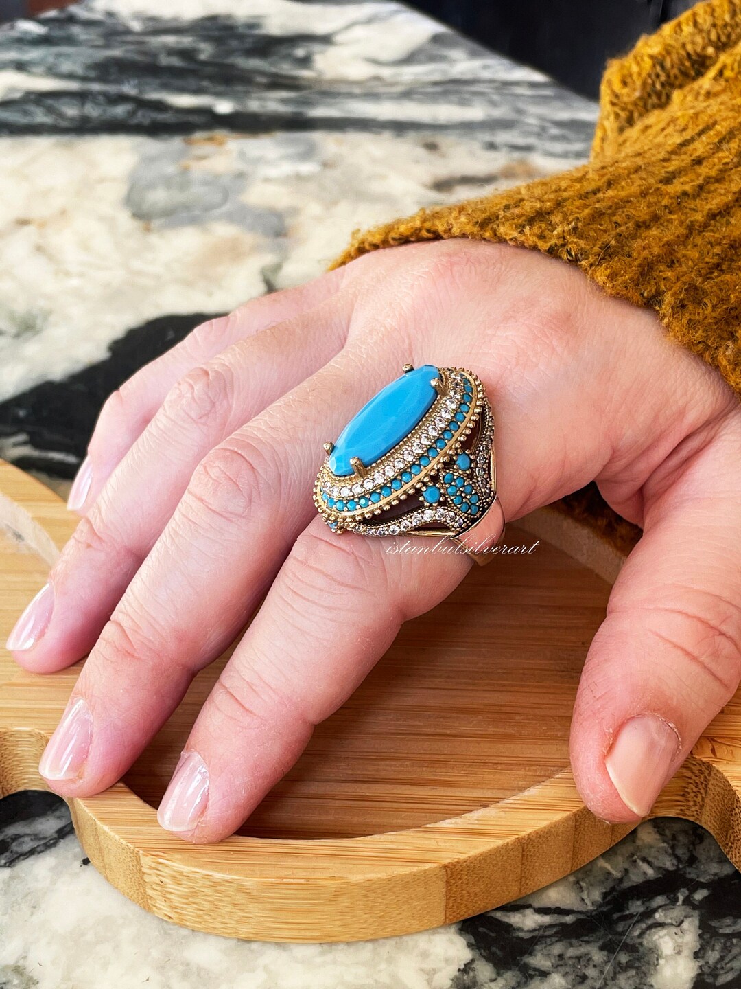 Handmade Ring Women, Turkish Handmade Silver Ladies Ring, Ottoman Ring ...