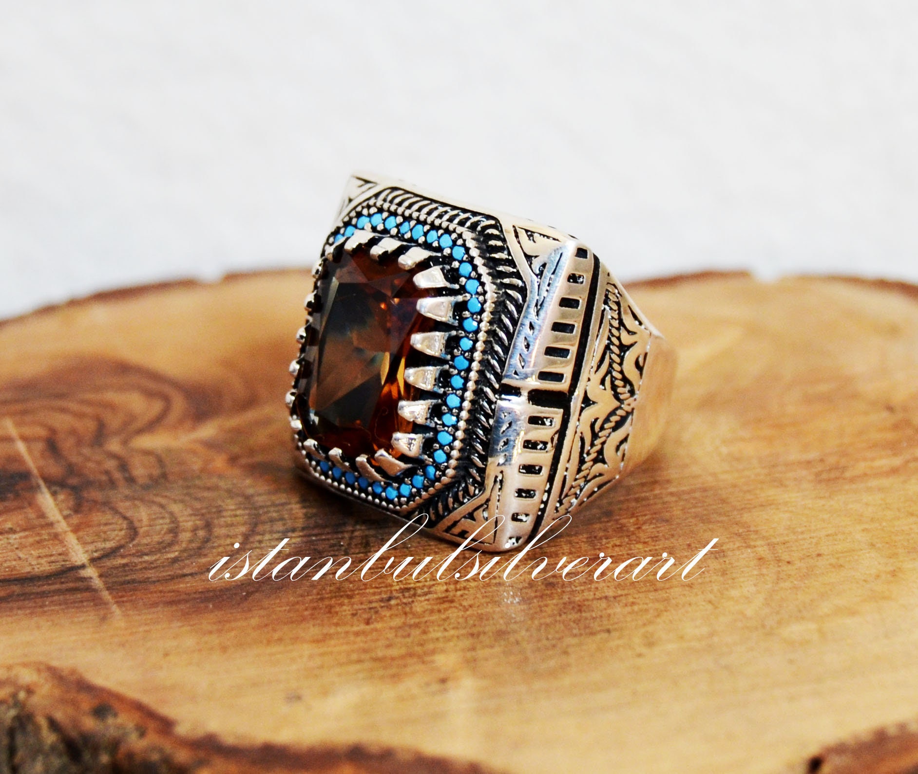 Mens Handmade Ring Turkish Handmade Silver Ottoman Men Ring | Etsy