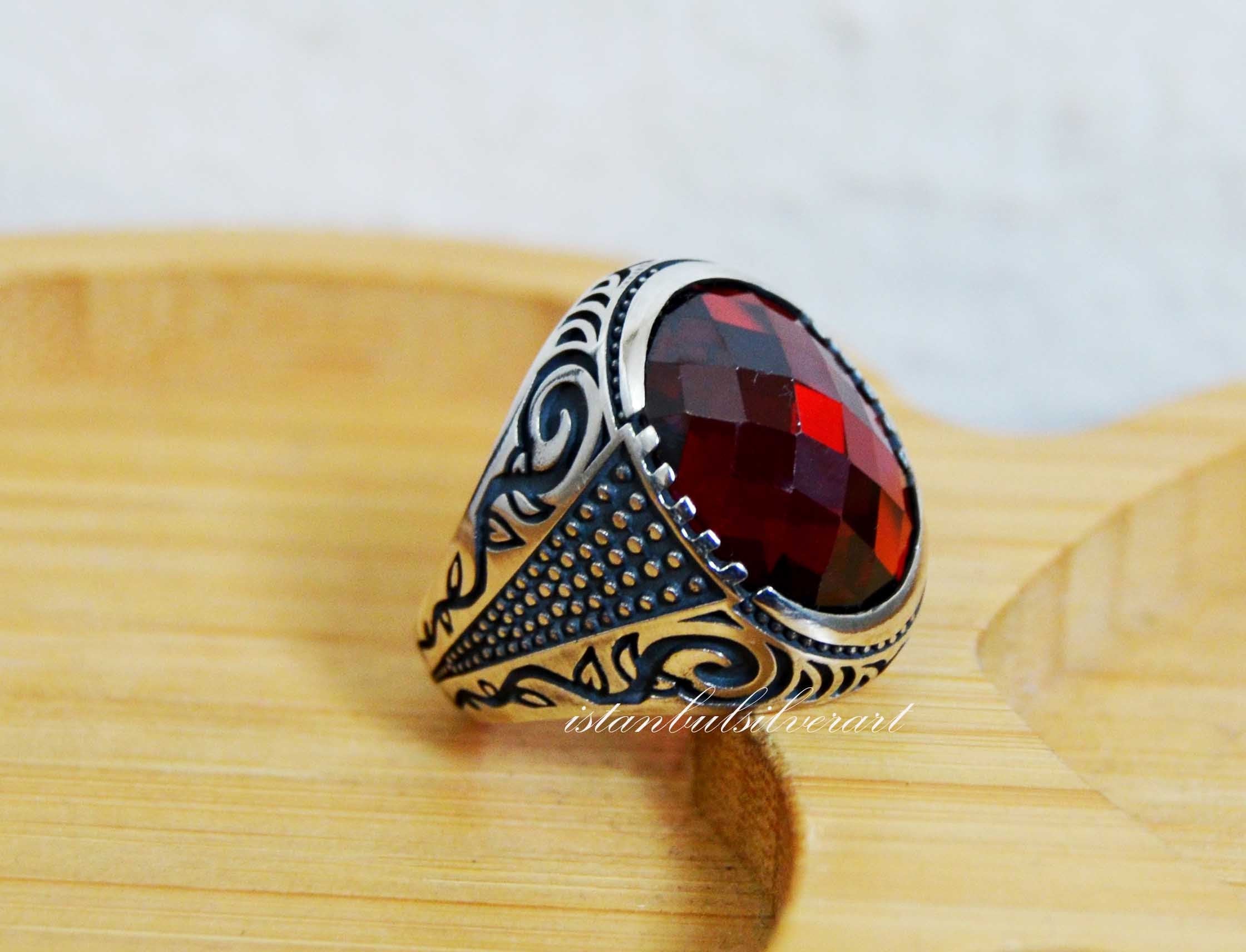 Mens Handmade Ring Turkish Handmade Silver Men Ring Ottoman | Etsy