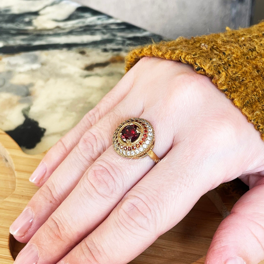 Handgemachter Ring Frauen, Türkisch Handgemachter Silber Damenring ...