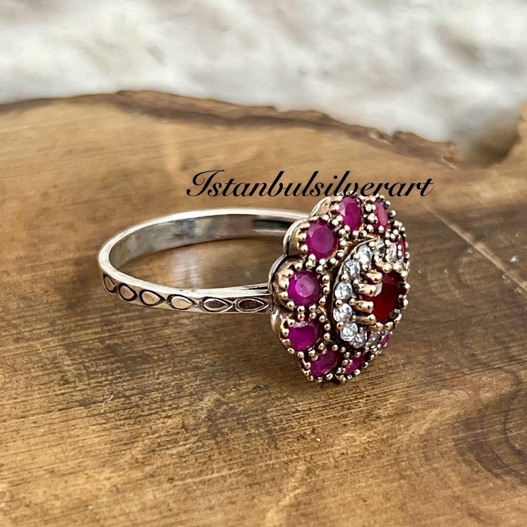 Handmade Ring Women, Turkish Handmade Silver Ladies Ring, Ottoman Ring ...