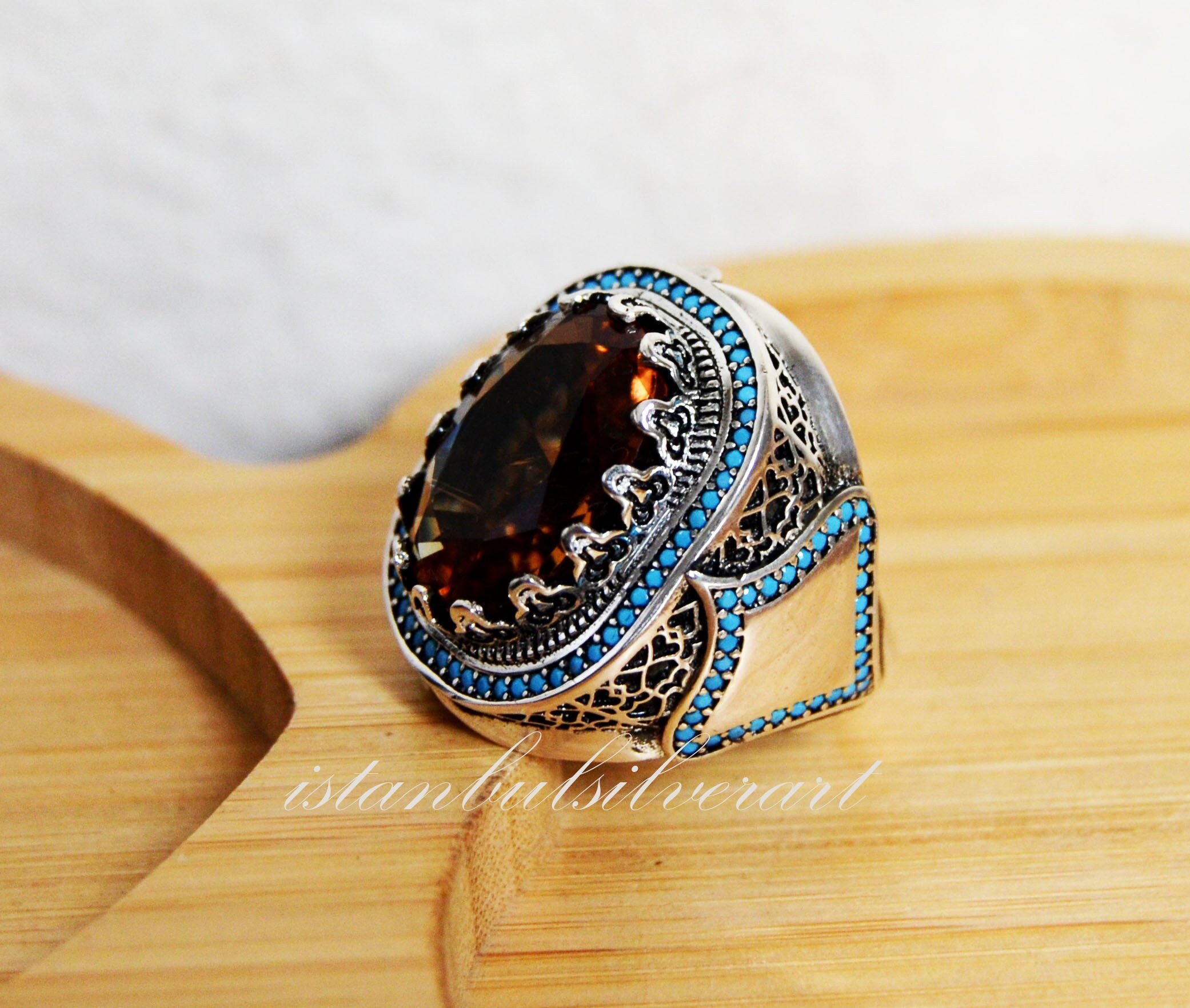 Mens Handmade Ring Turkish Handmade Silver Ottoman Men Ring | Etsy