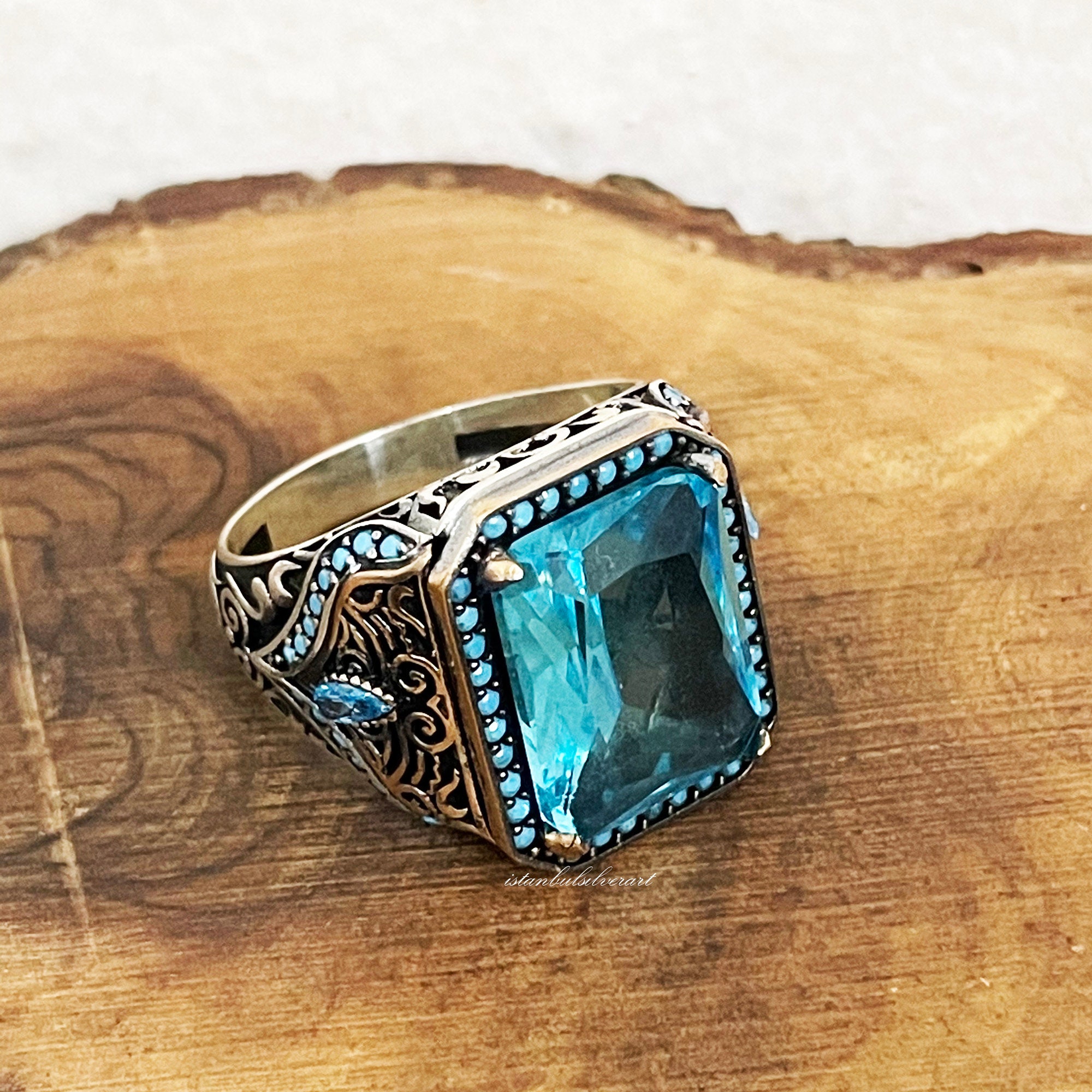 Mens Handmade Ring Turkish Handmade Silver Vintage Men Ring | Etsy