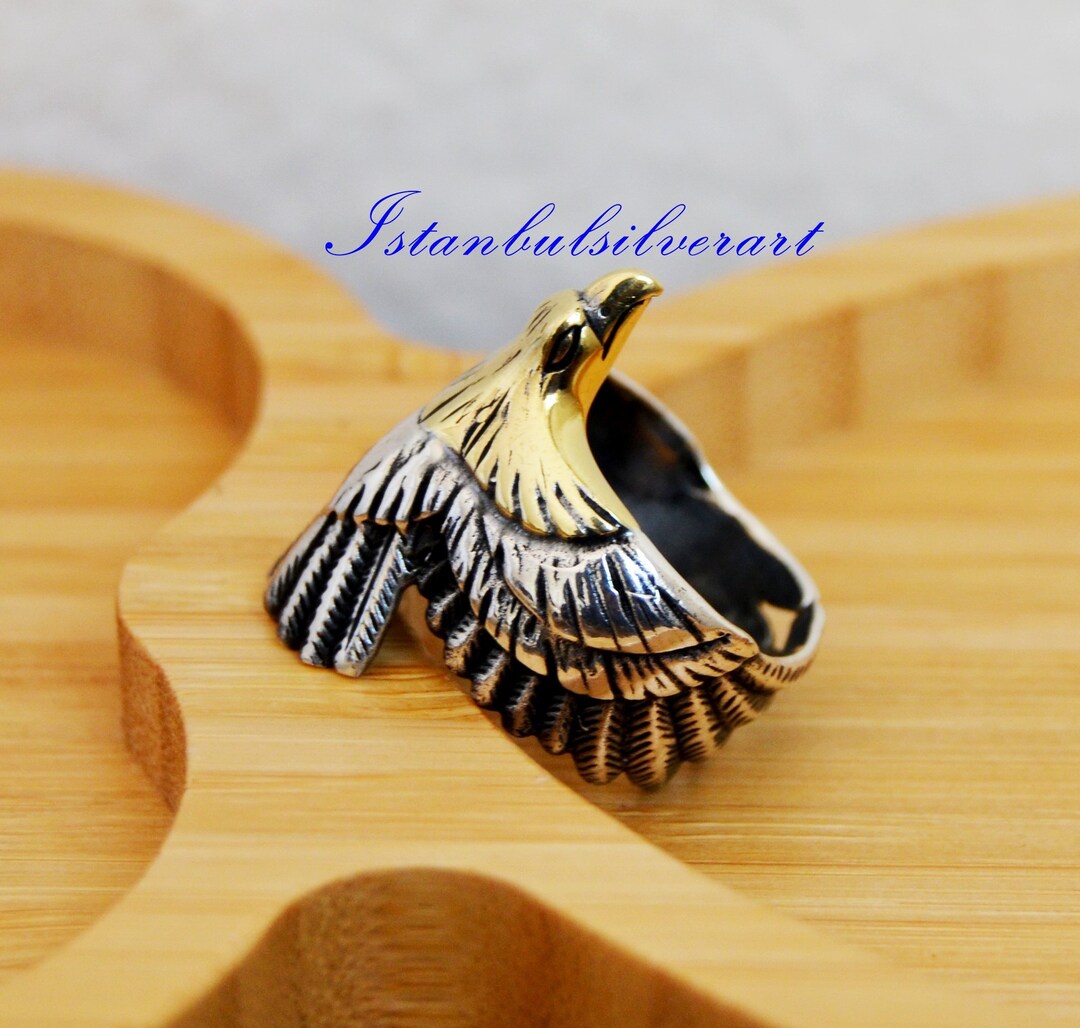 Eagle Ring, Handmade Sterling Silver Ring, Handmade Ring, Mens Eagle ...