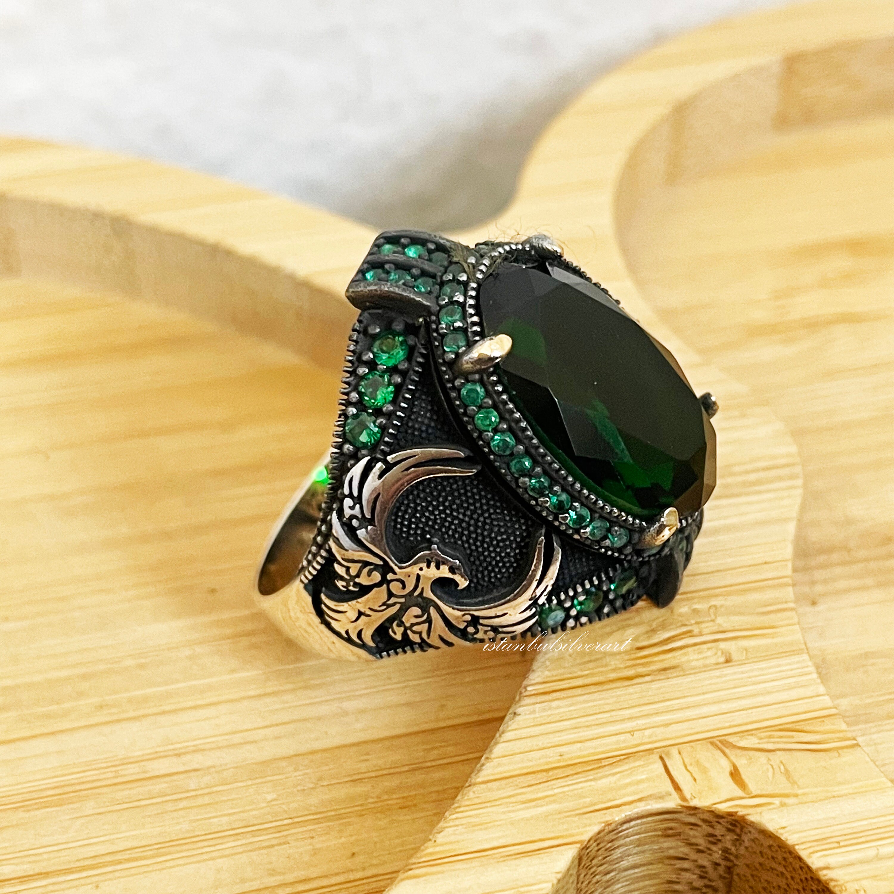 Mens Handmade Ring Turkish Handmade Silver Men Ring | Etsy