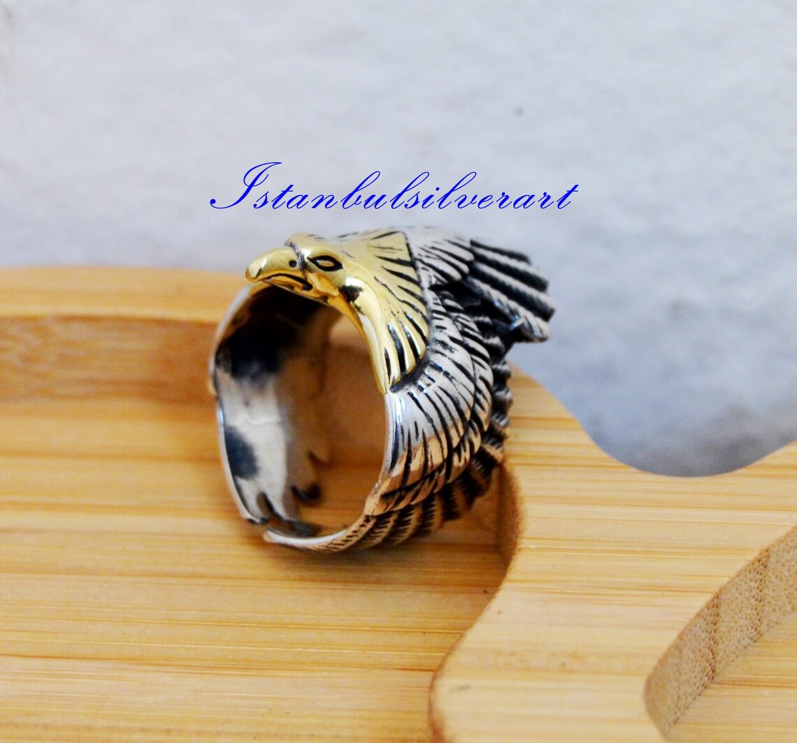 Eagle Ring Handmade Sterling Silver Ring Handmade Ring Mens - Etsy