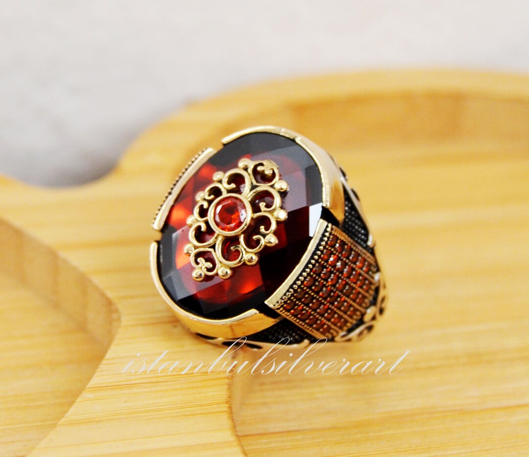 Mens Handmade Ring, Turkish Handmade Silver Men Ring, Ottoman Mens Ring ...