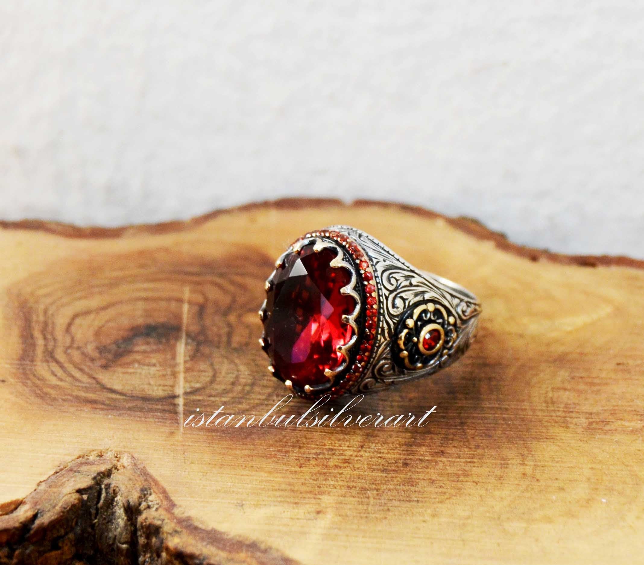 Mens Handmade Ring Turkish Handmade Silver Men Ring Ottoman | Etsy