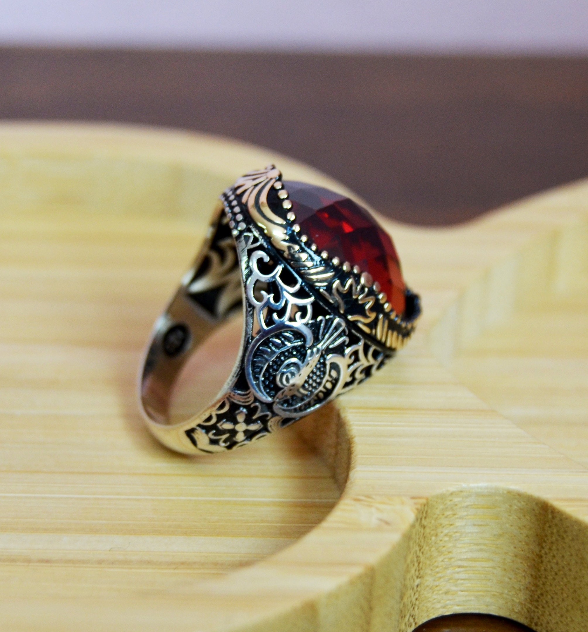 Mens Handmade Ring Turkish Handmade Silver Men Ring Ottoman | Etsy